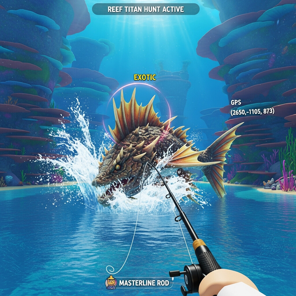 Reef Titan Fisch: Caught in 1 Hunt!